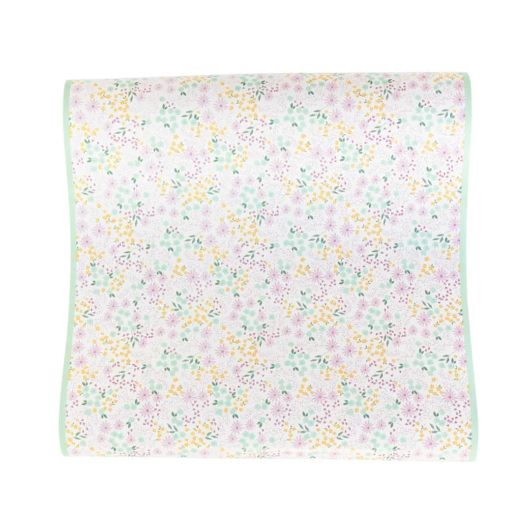 DITSY FLORAL PAPER TABLE RUNNER for Easter, spring, birthdays, baby ...