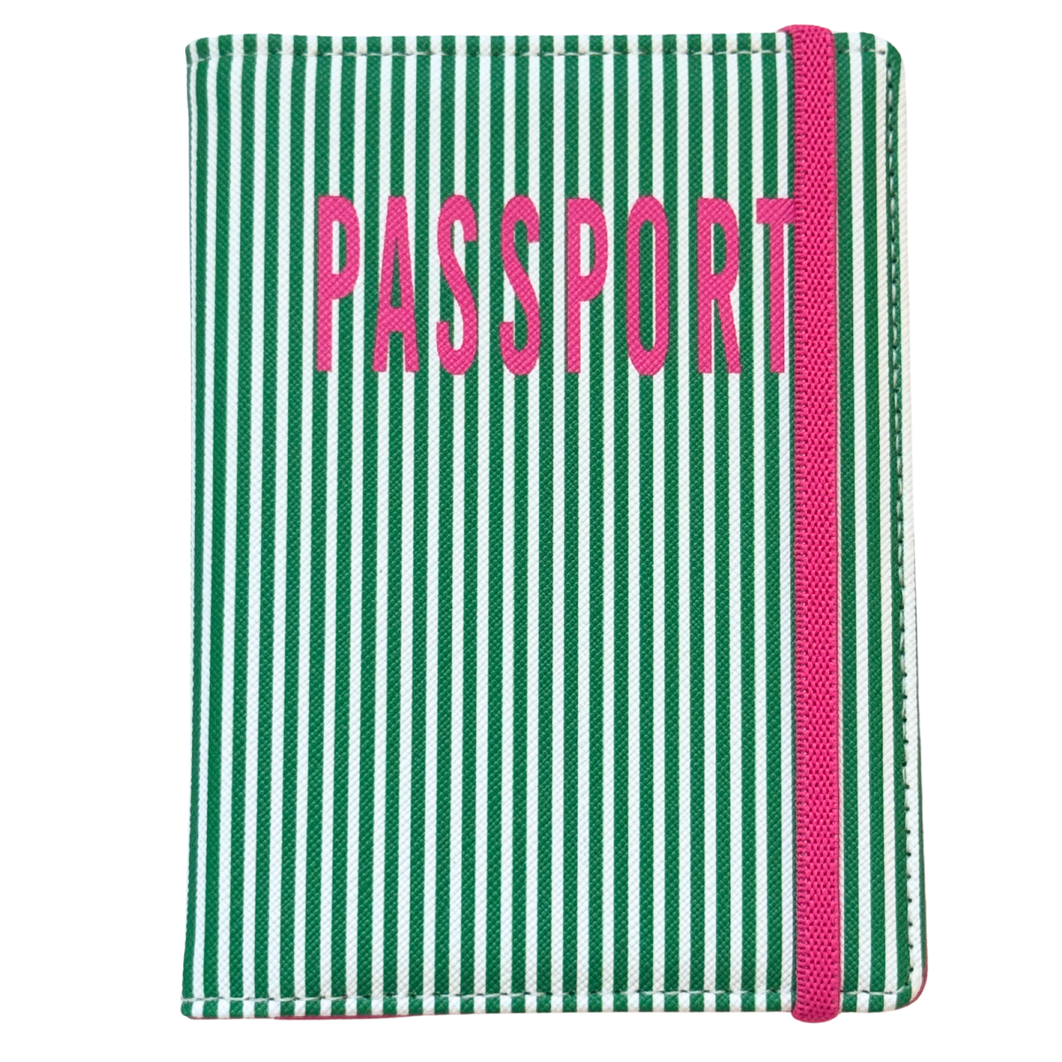 GREEN STRIPE PASSPORT CASE | PASSPORT HOLDER | VEGAN LEATHER TRAVEL ...