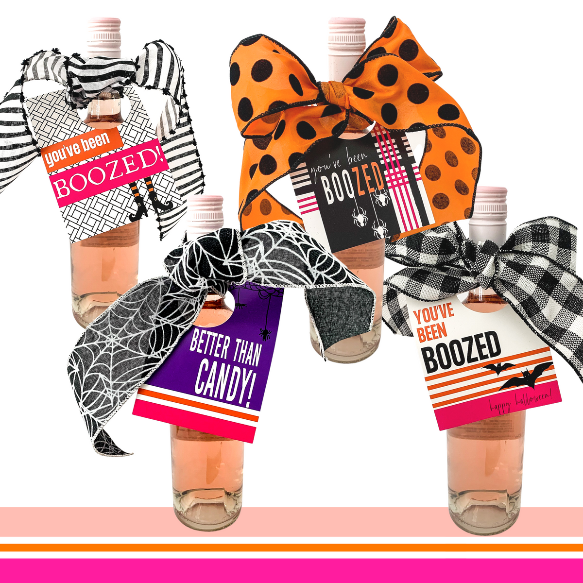 You've Been Boozed! Bright Halloween Boo Gift Set - Wine Tags | party ...