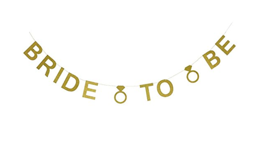 Bride to Be Gold Banner | Bridal Shower | Bachelorette | Engagement ...