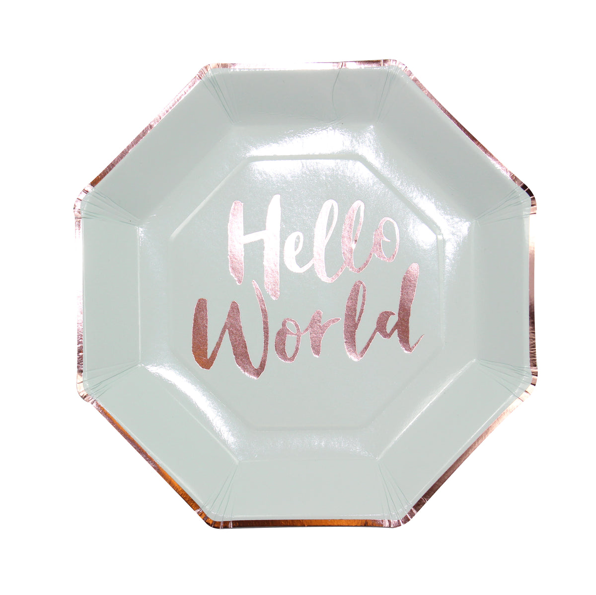 Hello World Baby Shower Party Plates for your Baby Shower Celebration ...