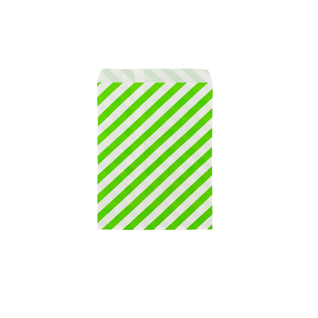GREEN AND WHITE STRIPE PAPER TREAT AND FAVOR BAGS — Sprinkles ...