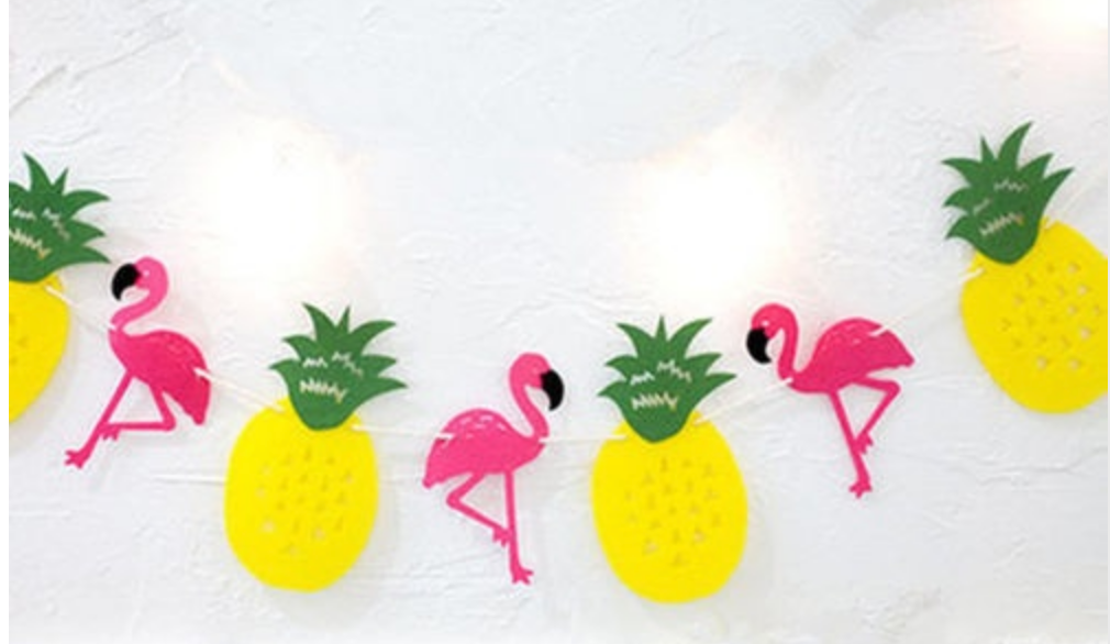 Summer Flamingo Pineapple Banner | Bachelorette | Tropical Party ...