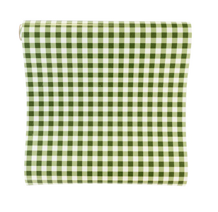 Christmas Green and Cream Gingham Paper Table Runner great for dinner ...