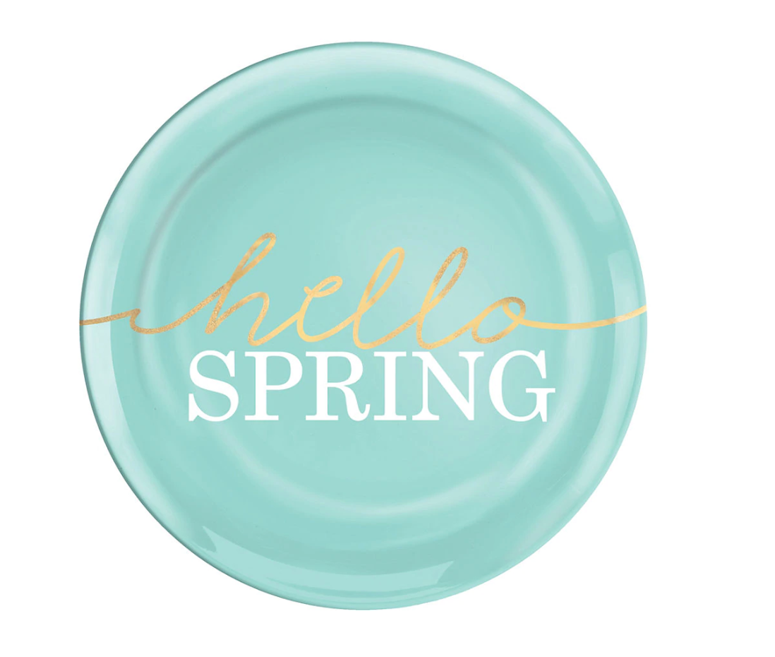 Hello Spring Disposable Plates for appetizers or desserts — Sprinkles ...
