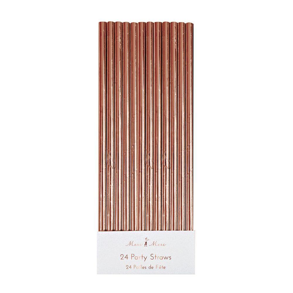 Rose Gold Party Straw for your elegant baby shower, bridal shower or ...
